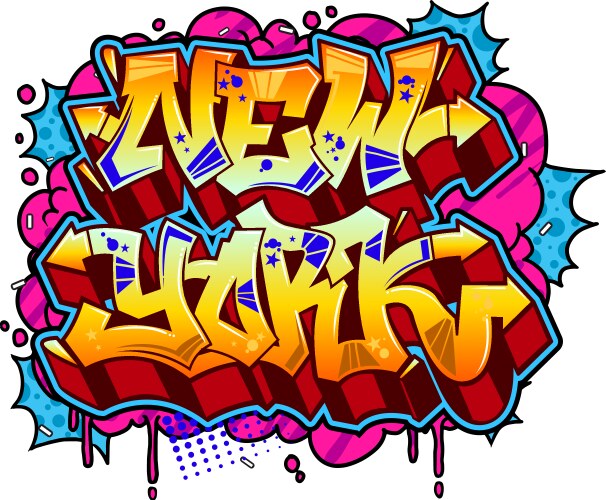 Graffiti lettering Royalty Free Vector Image - VectorStock