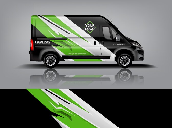 Wrap car decal design custom livery race rally Vector Image