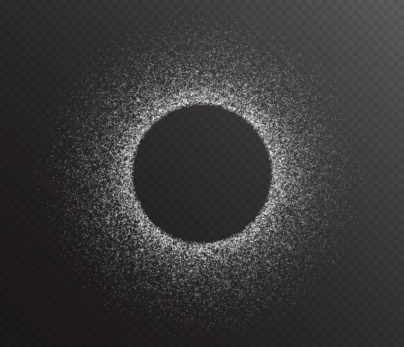 Original circle dotty frames spray background Vector Image