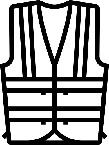 Coveralls ppe protective equipment line icon Vector Image