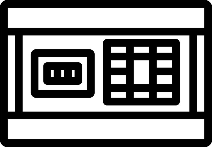 Circuit breakers box icon Royalty Free Vector Image