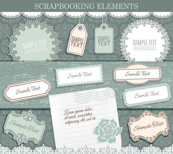 Scrapbook papers vintage scrapbooking paper Vector Image