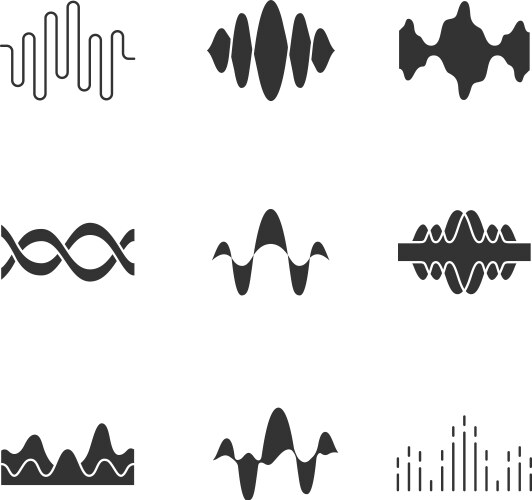 2d glyph style vr ar and mr silhouette icons set Vector Image