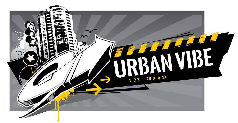 Urban graffiti banner Royalty Free Vector Image