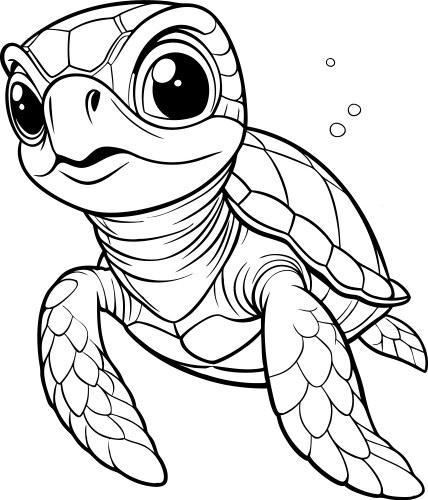 Cute monkey coloring page Royalty Free Vector Image