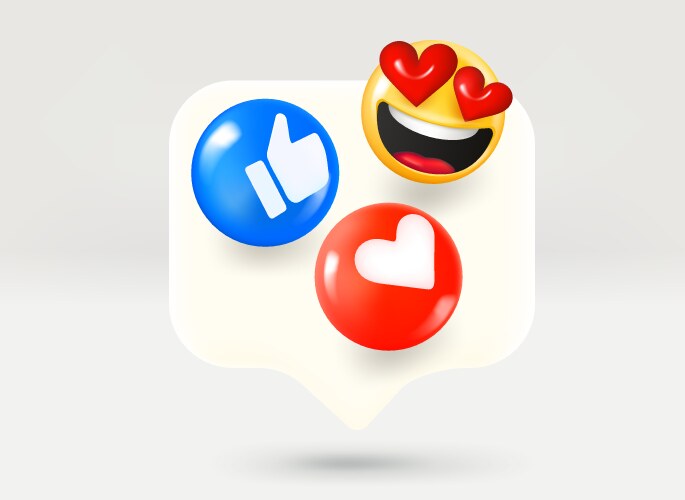 Positive social sign character with funny smiling Vector Image