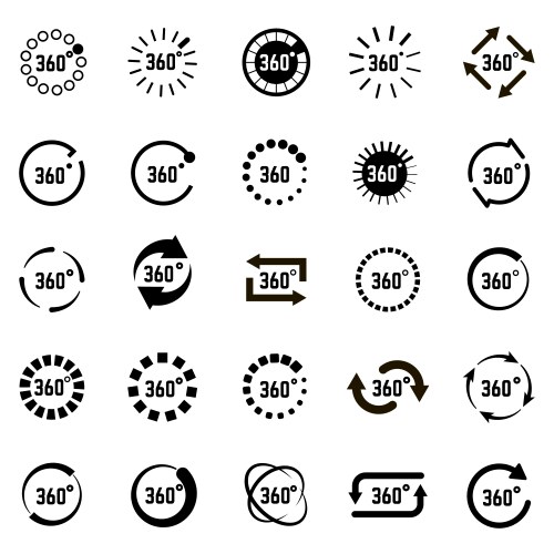 White arrow icons flat design set image Royalty Free Vector