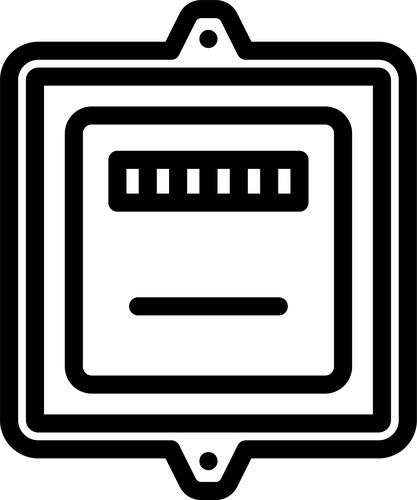 Electric meter icon showing electricity usage Vector Image