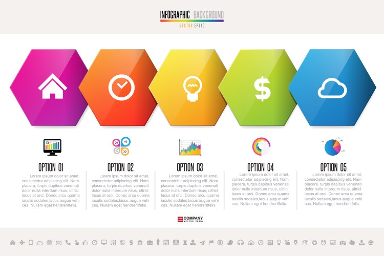 Arch infographic chart design template with three Vector Image