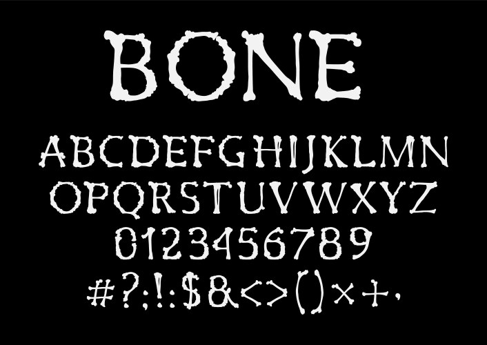 Bone Letter Vector Images (over 5,200)