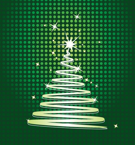 Illuminated christmas tree Royalty Free Vector Image