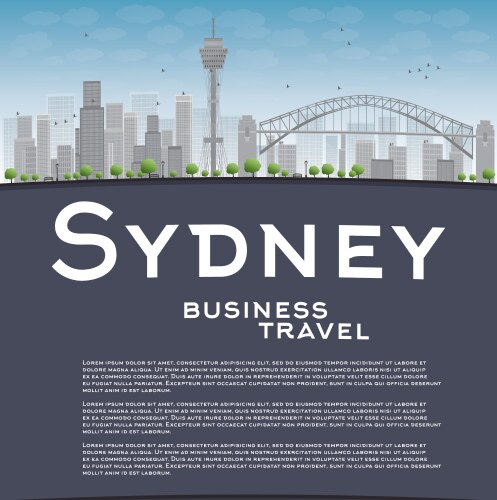 Sydney skyline event banner Royalty Free Vector Image