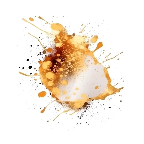 Hand drawn watercolor splash splatter stain brush Vector Image