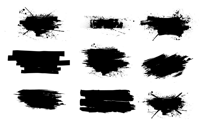 Ink spots spray set Royalty Free Vector Image - VectorStock