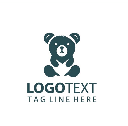 Teddy bear logo Royalty Free Vector Image - VectorStock Teddy bear logo Royalty Free Vector Image - VectorStock