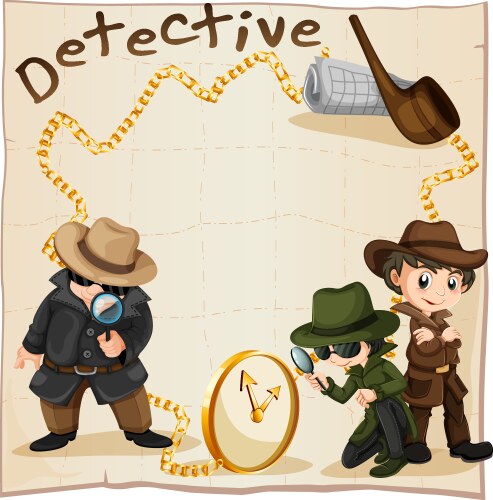 Detective investigate Royalty Free Vector Image