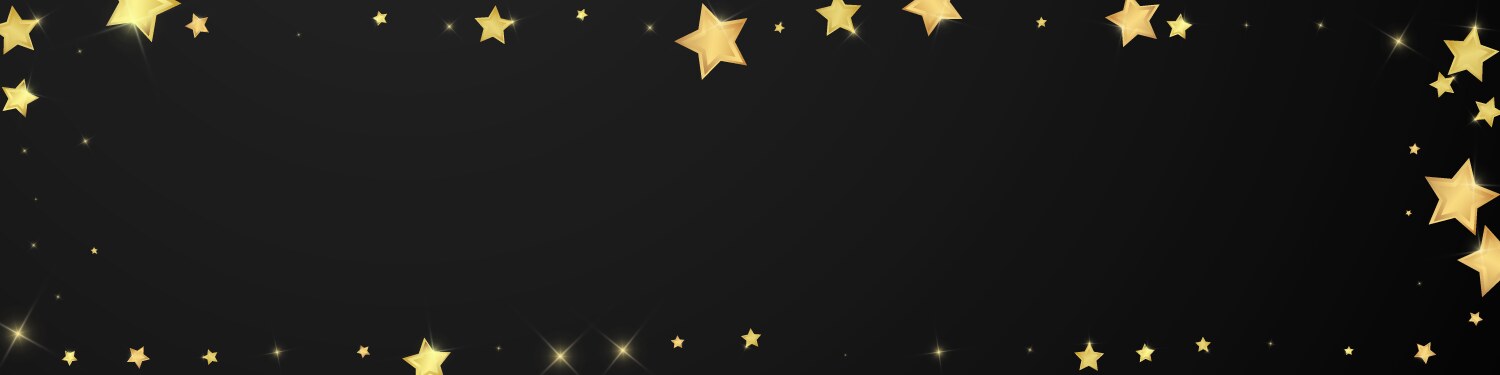 Magic stars overlay gold stars scattered Vector Image