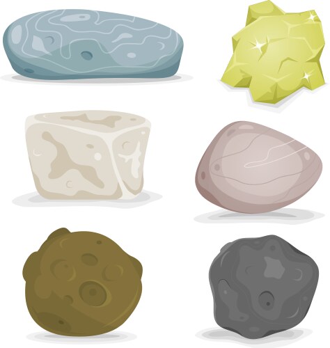 Set of stone Royalty Free Vector Image - VectorStock