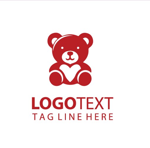 Teddy bear logo Royalty Free Vector Image - VectorStock
