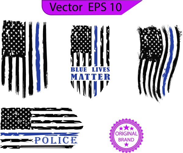 Thin Blue Line Flag Vector Images (over 1,600)