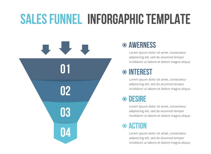 Funnel diagram template Royalty Free Vector Image