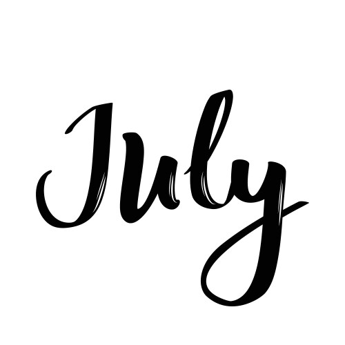January month name handwritten calligraphic word Vector Image