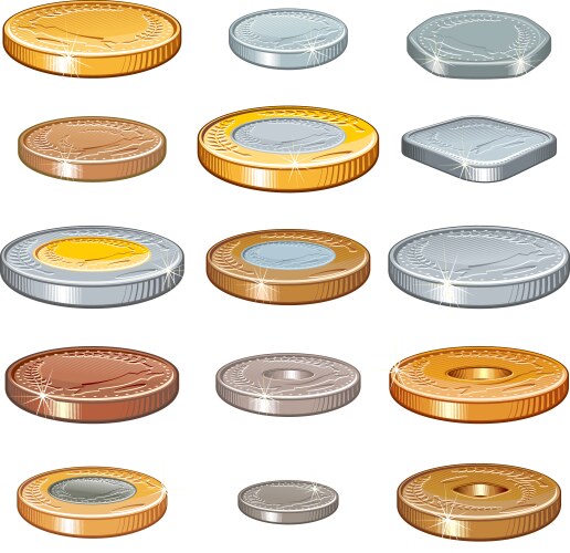 Pile of coins Royalty Free Vector Image - VectorStock