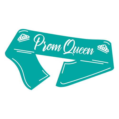Prom queen graduation sash Royalty Free Vector Image