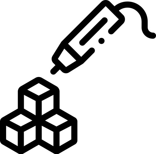 3d printing filament icon thin linear style Vector Image