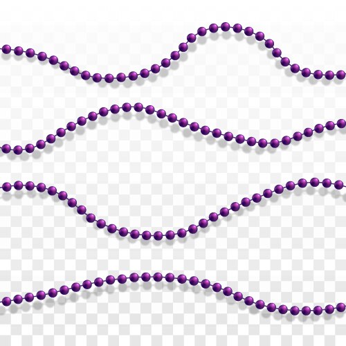 Realistic 3d detailed beads chain ball Royalty Free Vector