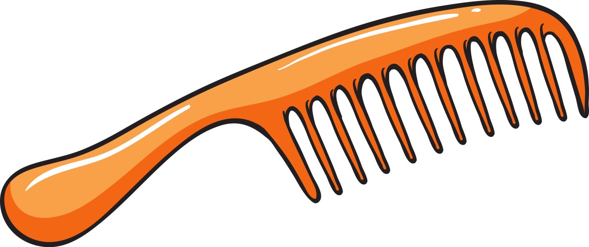 Cartoon brown comb Royalty Free Vector Image - VectorStock