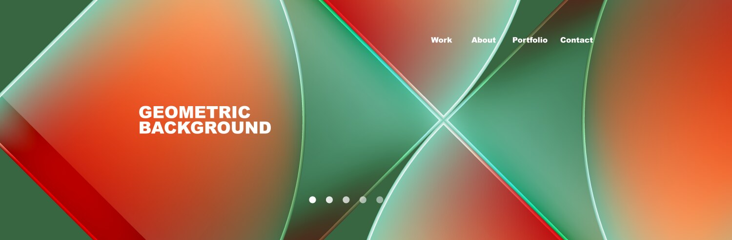 Circle triangle geometric web site page template Vector Image