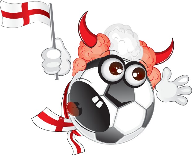 Cartoon soccer ball character Royalty Free Vector Image