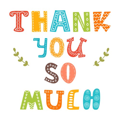Thank you card Royalty Free Vector Image - VectorStock