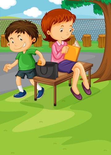 Boy stealing things from purse Royalty Free Vector Image