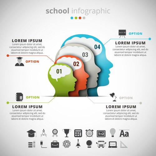 Education infographic Royalty Free Vector Image