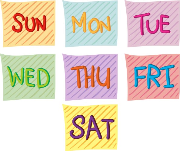 Days of the Week Vector Images (over 100,000)
