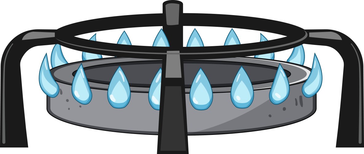 Hob stove burner cartoon Royalty Free Vector Image