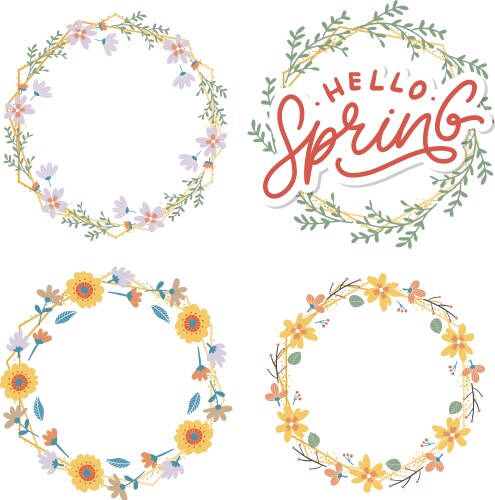 Beautiful floral frame Royalty Free Vector Image