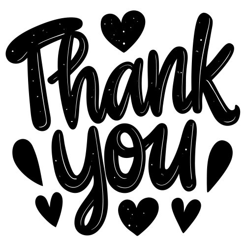 Typography t-shirt design editable thank you Vector Image