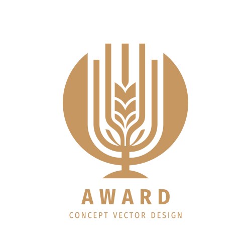 Award winner logo design Royalty Free Vector Image
