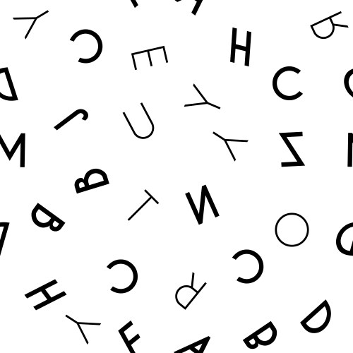 Random letters seamless pattern Royalty Free Vector Image