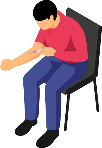 Stimulants drugs addiction isometric icon Vector Image