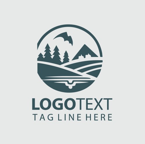 Farm view logo Royalty Free Vector Image - VectorStock