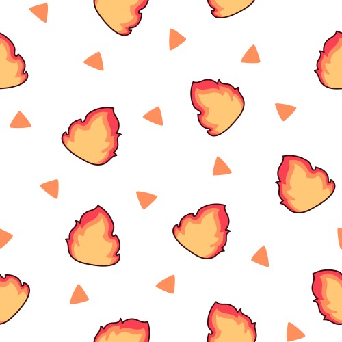 Fire flame seamless pattern Royalty Free Vector Image