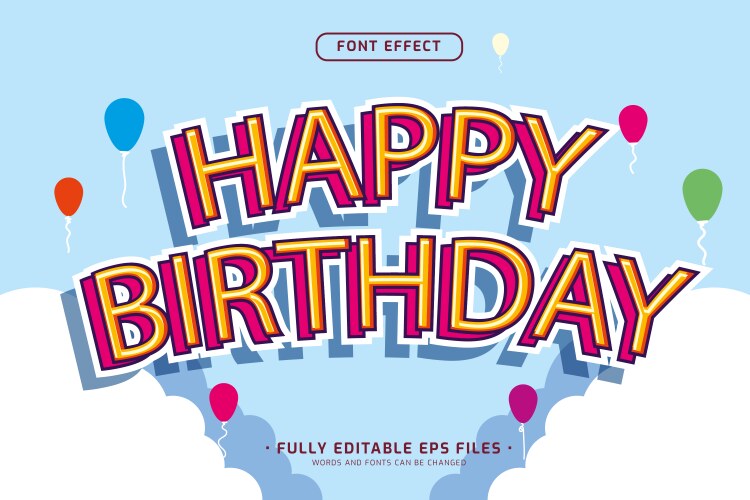 Happy Birthday Word Art Vector Images (over 2,300)