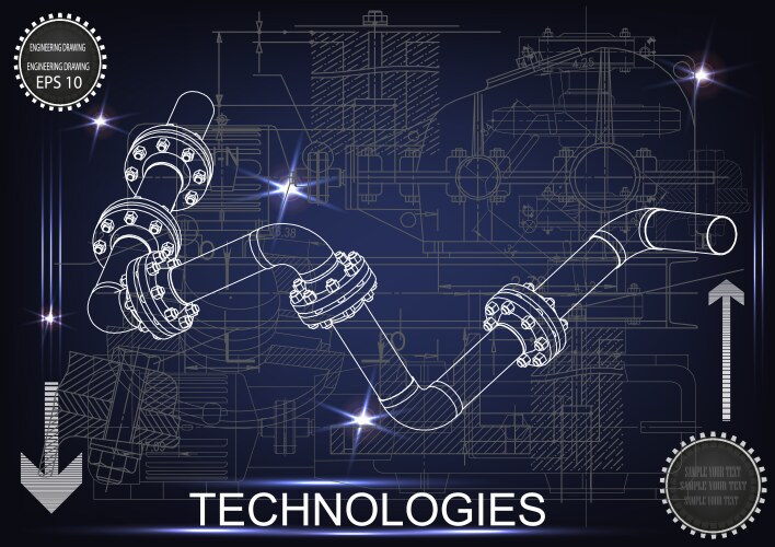 3d model of an pipeline Royalty Free Vector Image