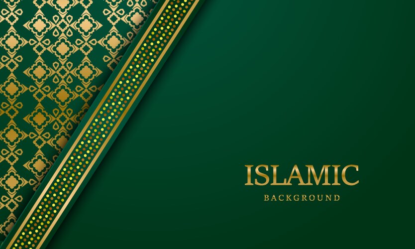 Arabic islamic style book cover design background Vector Image