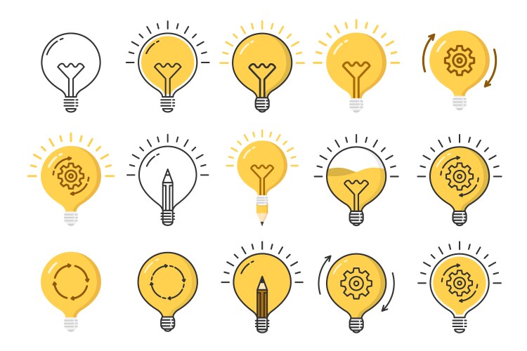 Bulb line icon Royalty Free Vector Image - VectorStock