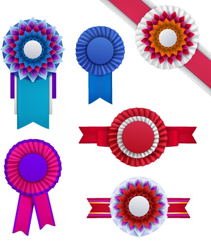 Rosette realistic Royalty Free Vector Image - VectorStock